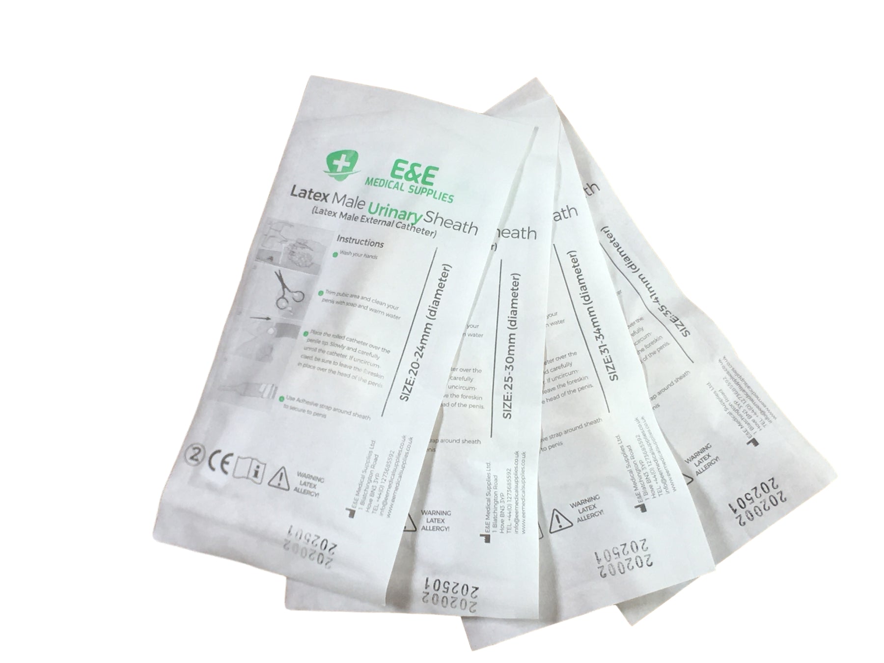 Latex Male External Catheters - URINARY SHEATHS - CONDOM CATHETERS - V